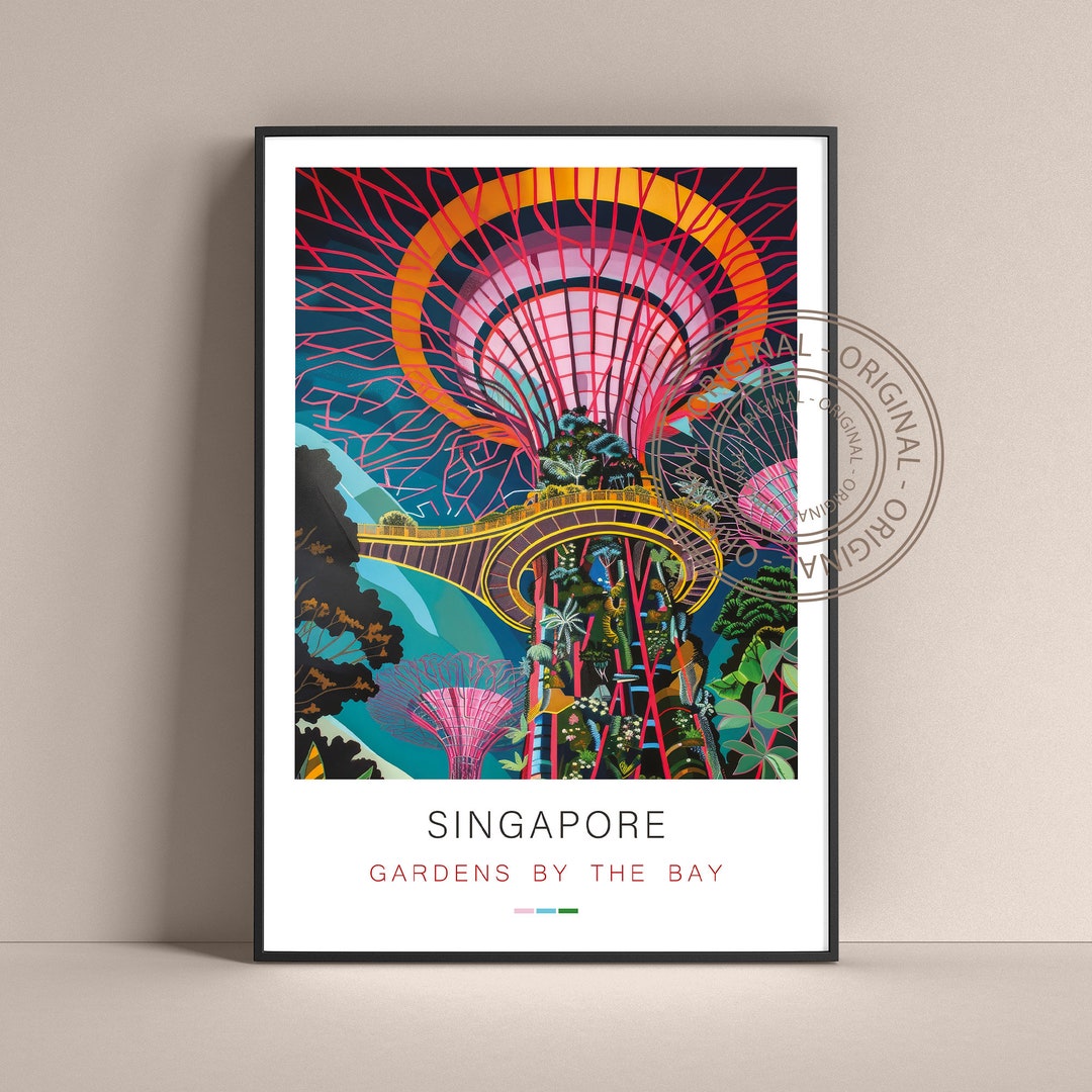 Gardens by the Bay Travel Print, Gardens by the Bay Poster, Singapore ...