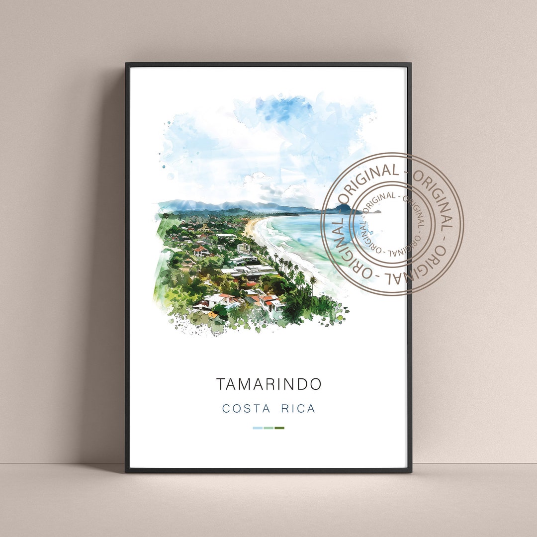 Tamarindo City Poster, Costa Rica Travel Print, Printable Poster ...