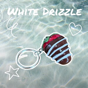 Chocolate Covered Strawberry Keychains 3 Styles Strawberry Charms Food ...