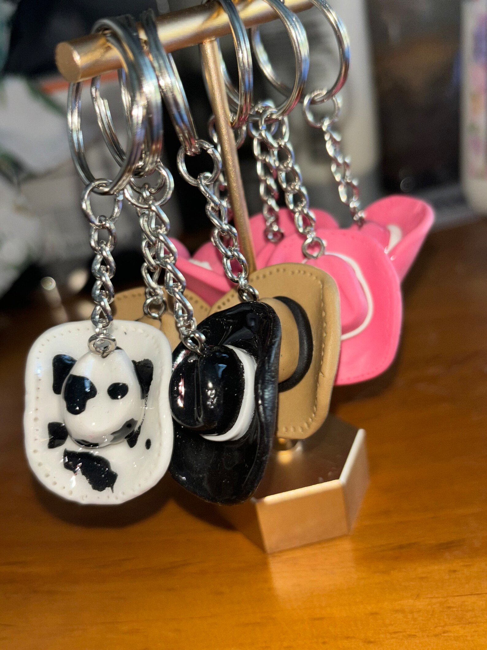 Cowboy Hat Keychains 4 Styles Handmade Polymer Clay Keychains - Etsy