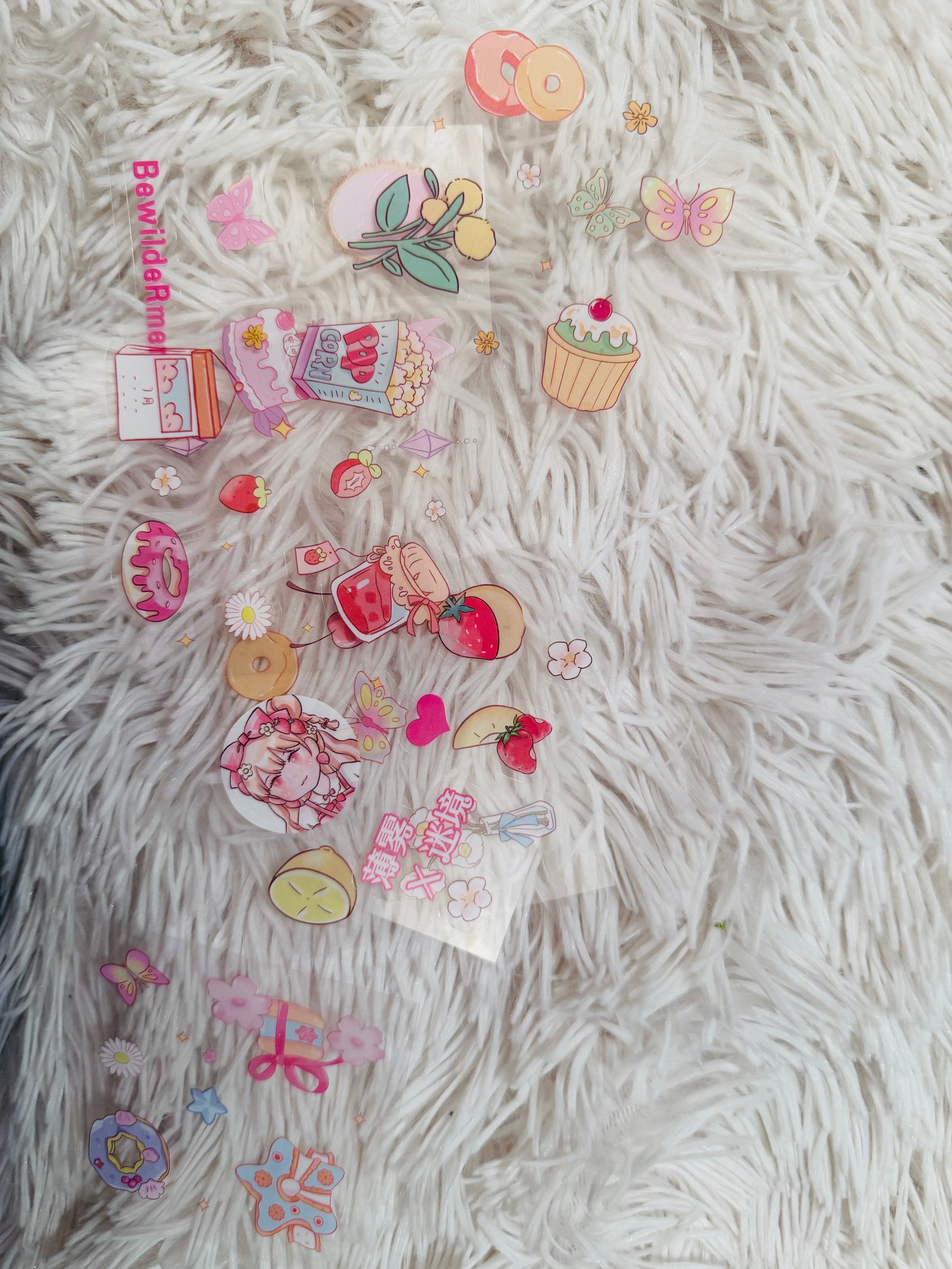 Variety Kawaii Sticker Pack Cute Anime Girls, Bunnies, Food ...