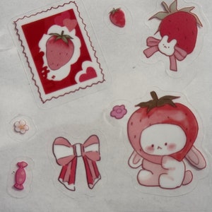 Variety Kawaii Sticker Pack | Cute Anime Girls, Bunnies, Food ...