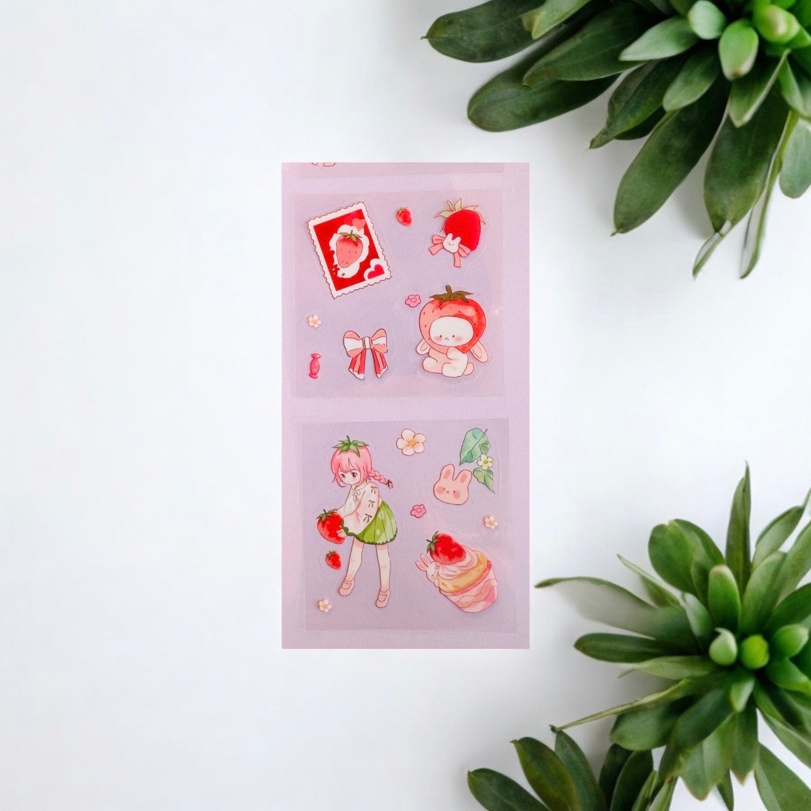 Variety Kawaii Sticker Pack Cute Anime Girls, Bunnies, Food ...