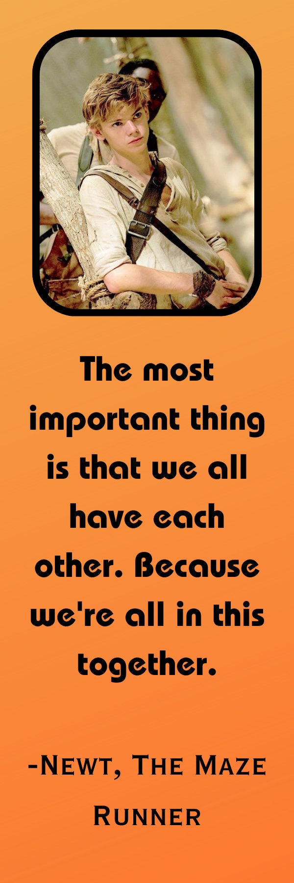 Printable Maze Runner Bookmarks Set of 3 Minho, Newt, and Thomas, the ...