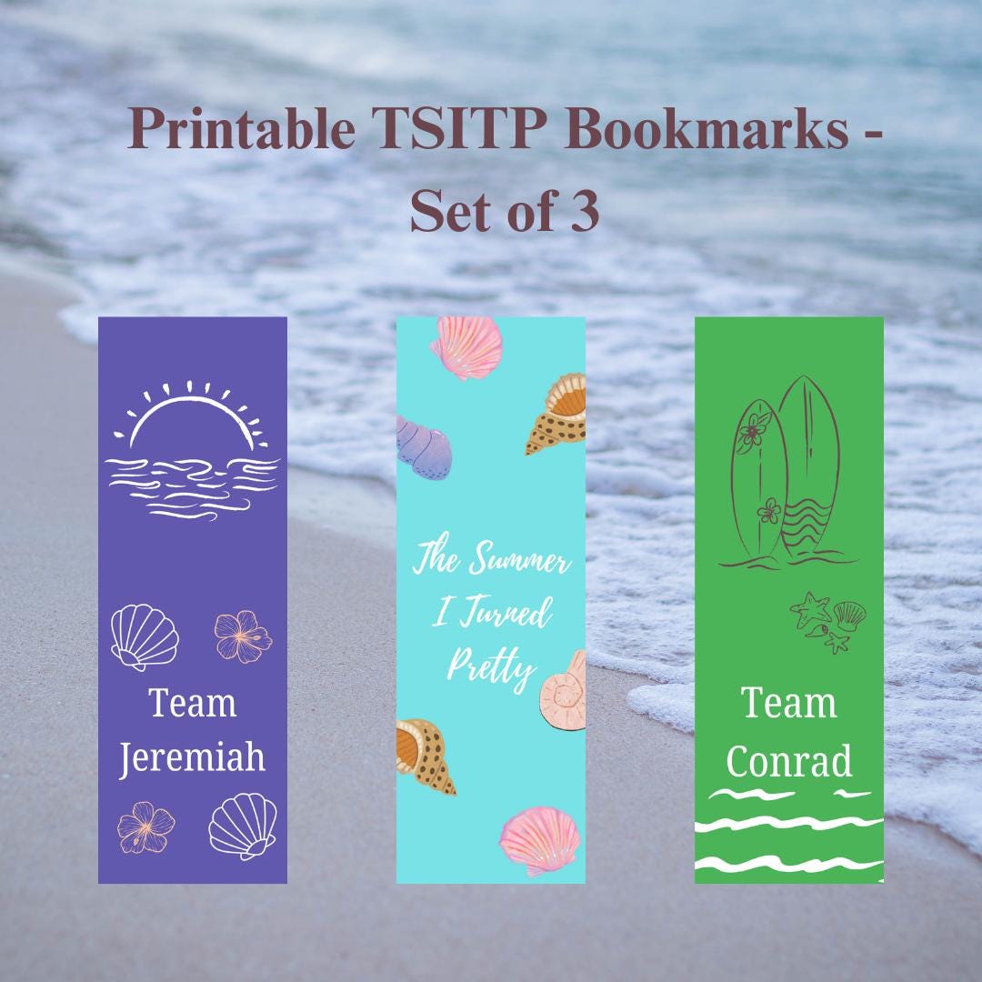 Printable Bookmarks TSITP, Set of 3 With Team Jeremiah and Team Conrad ...