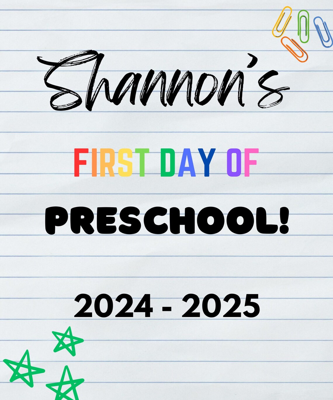 EDITABLE First Day of School Sign Template Easy Back to School Sign ...