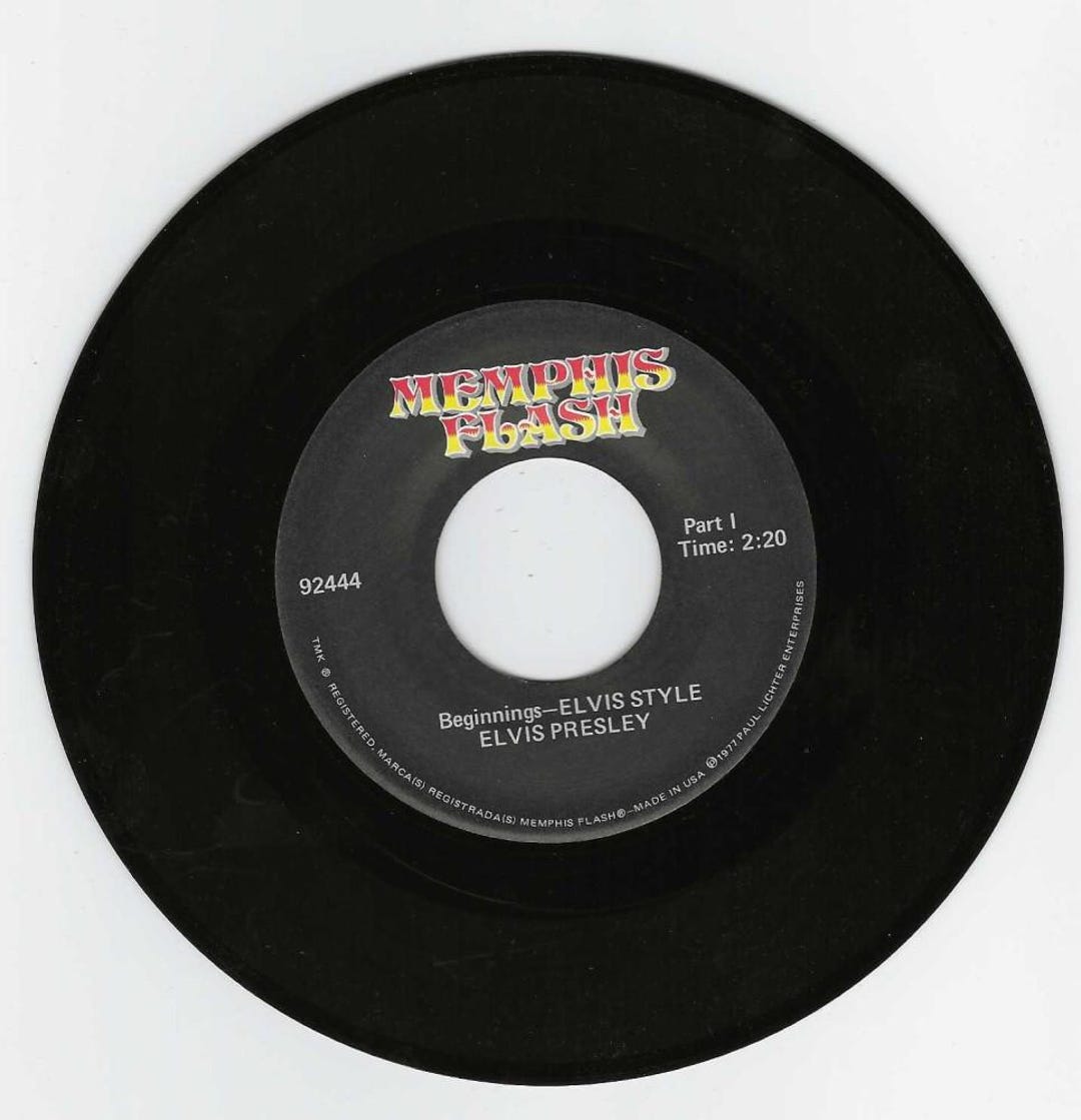 MEMPHIS FLASH beginnings-elvis Style Part 1 & Part 2 Vinyl 45 RPM - Etsy