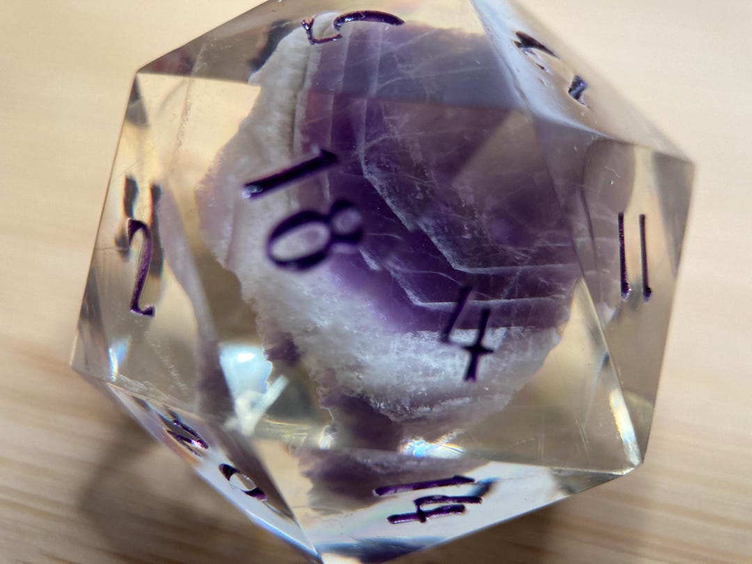 Amethyst D20 Dungeons & Dragons Dnd Chonky Large Sun God Dice - Etsy