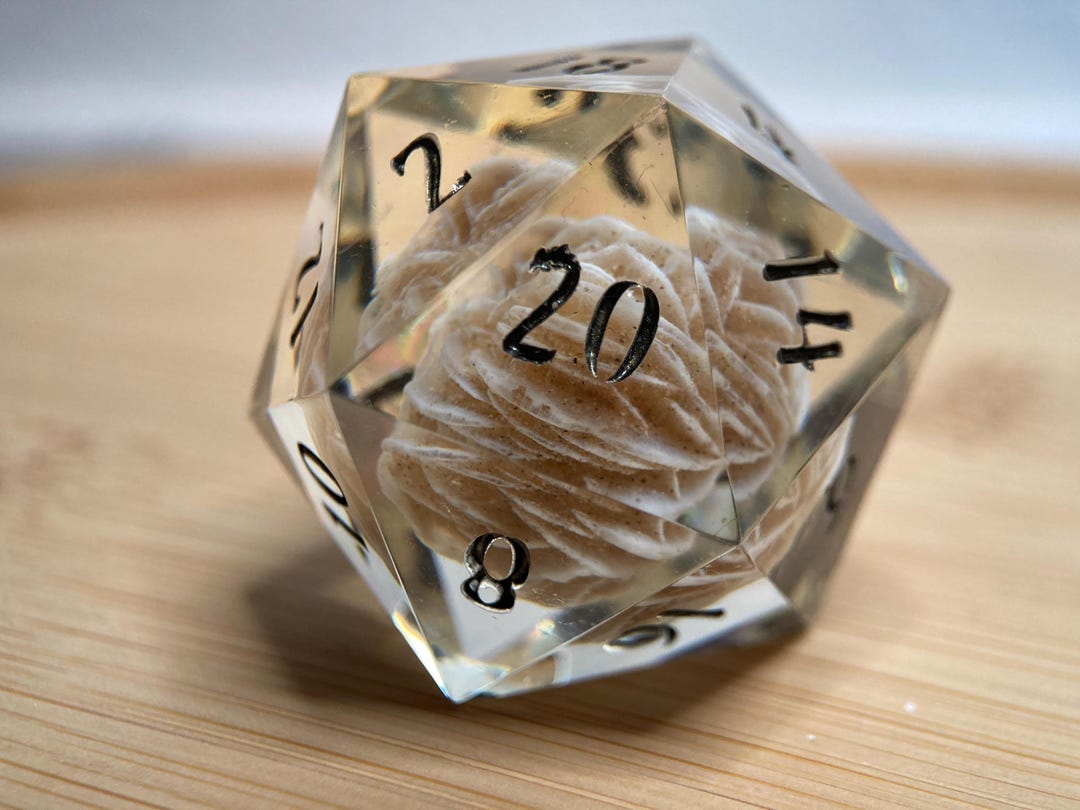 Desert Rose Selenite D20 Dungeons & Dragons Dnd Chonky Large Sun God ...