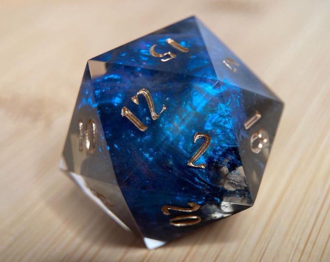 Royal Blue Metallic Cloud D20 Dungeons & Dragons Dnd Chonky Large Sun ...