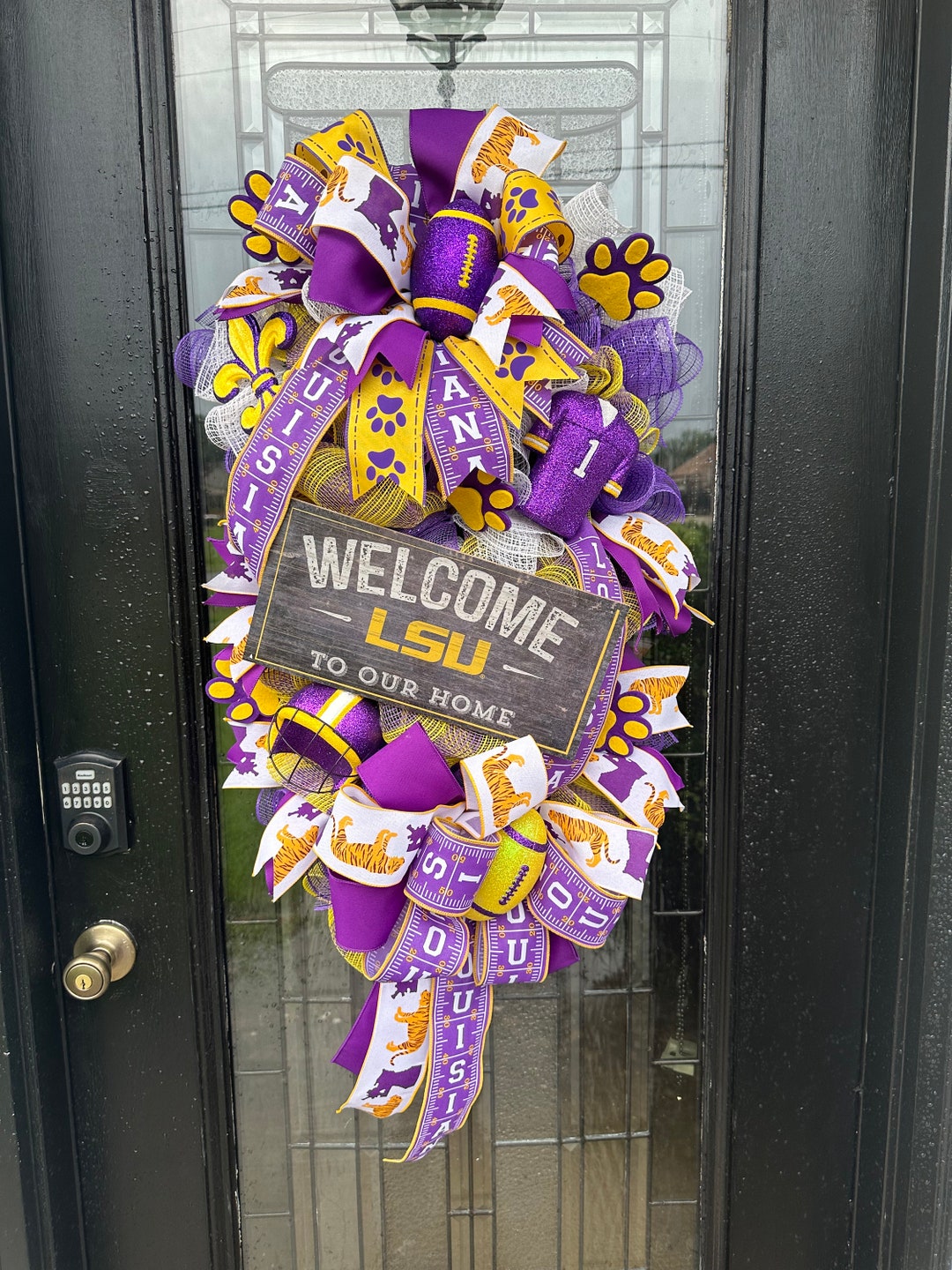 LSU Wreath, LSU, Baton Rouge, Purple and Gold, Tigers - Etsy