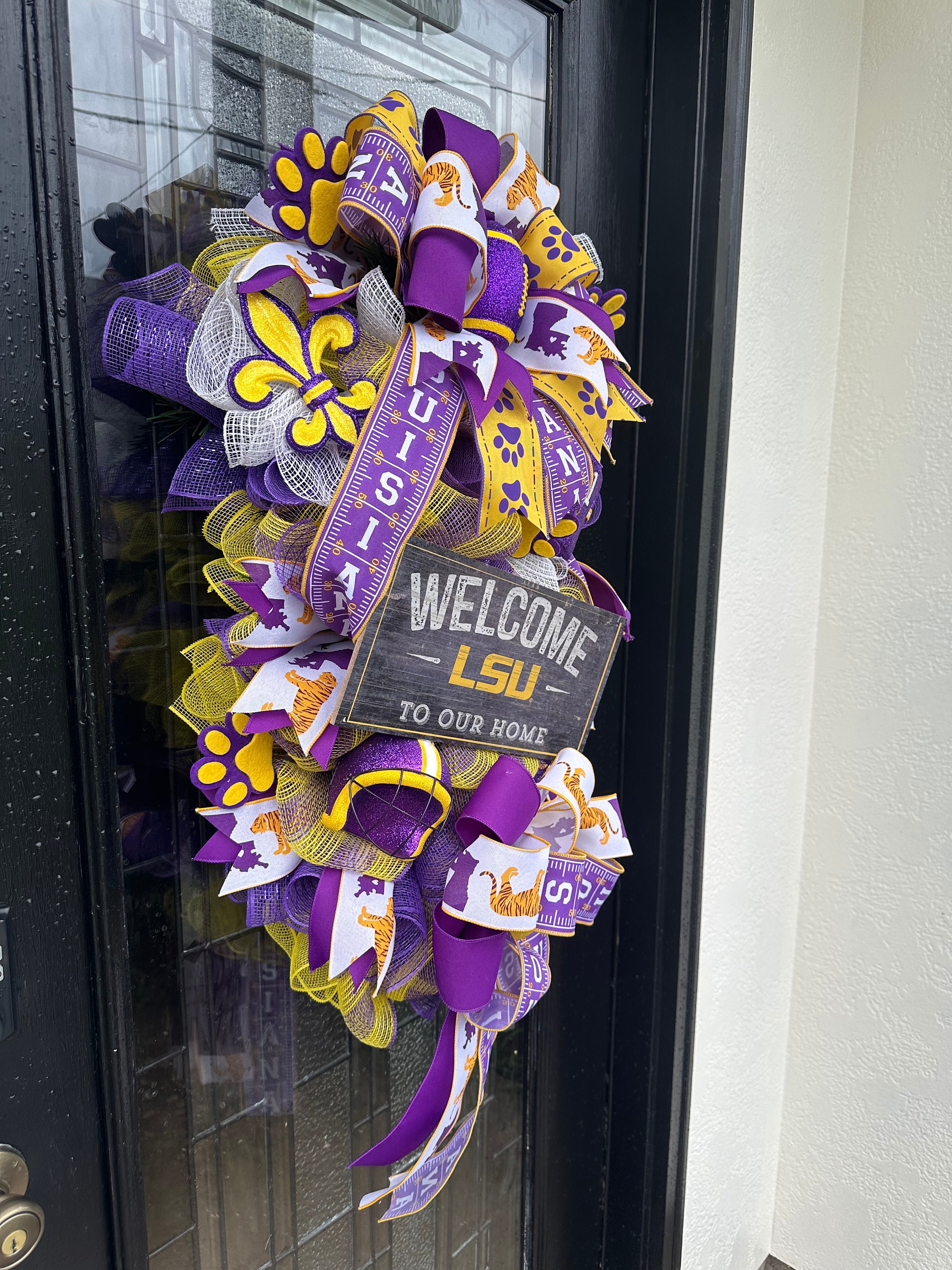LSU Wreath, LSU, Baton Rouge, Purple and Gold, Tigers - Etsy