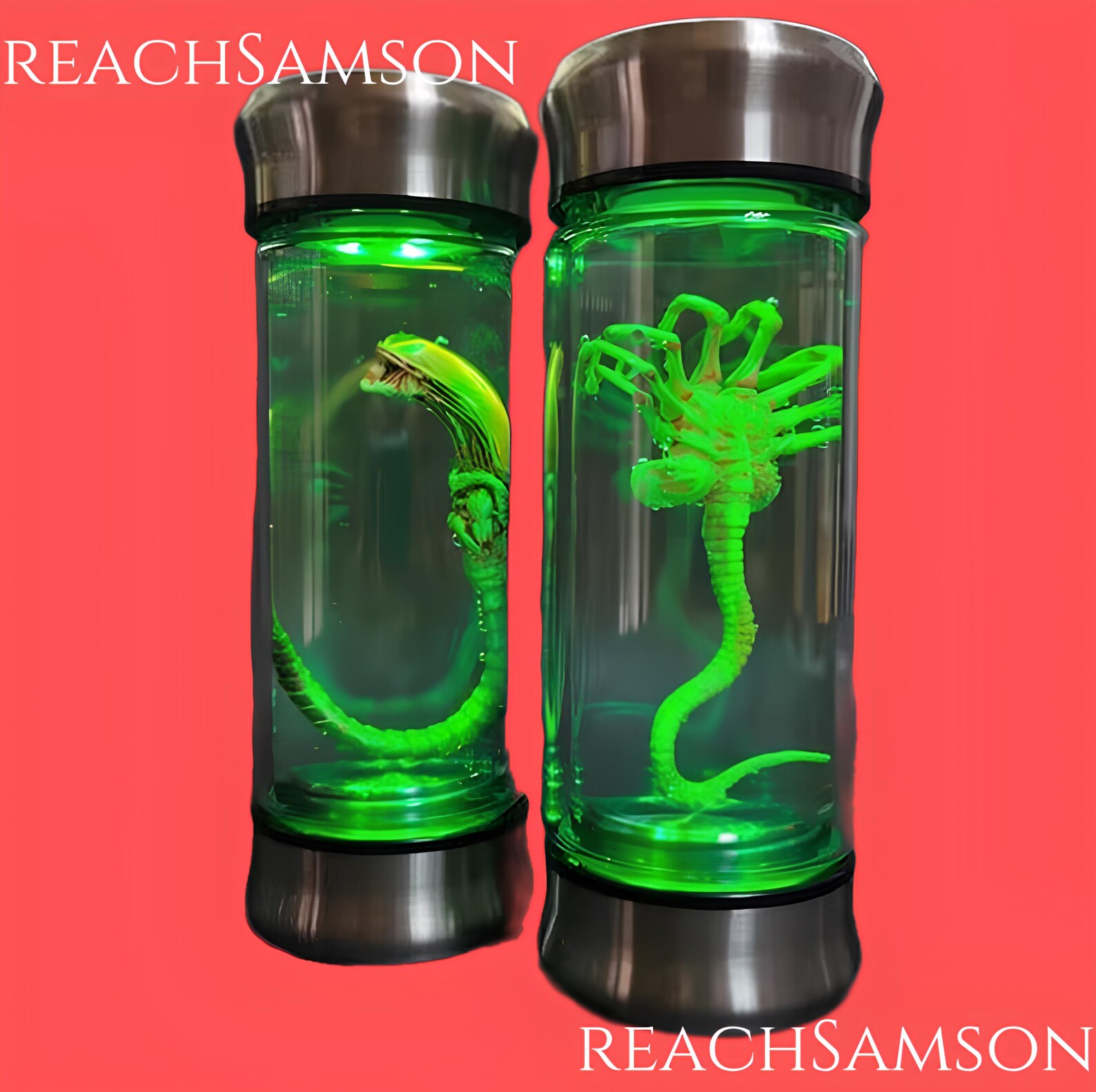 Alien Glow Jar, Xenomorph and Specimen Facehugger, Embryo Glass Jar ...
