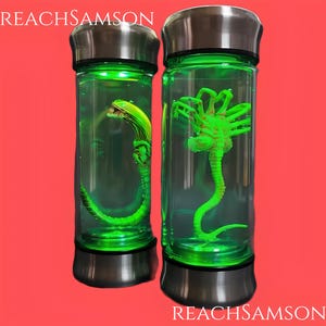 Alien Glow Jar, Xenomorph and Specimen Facehugger, Embryo Glass Jar ...