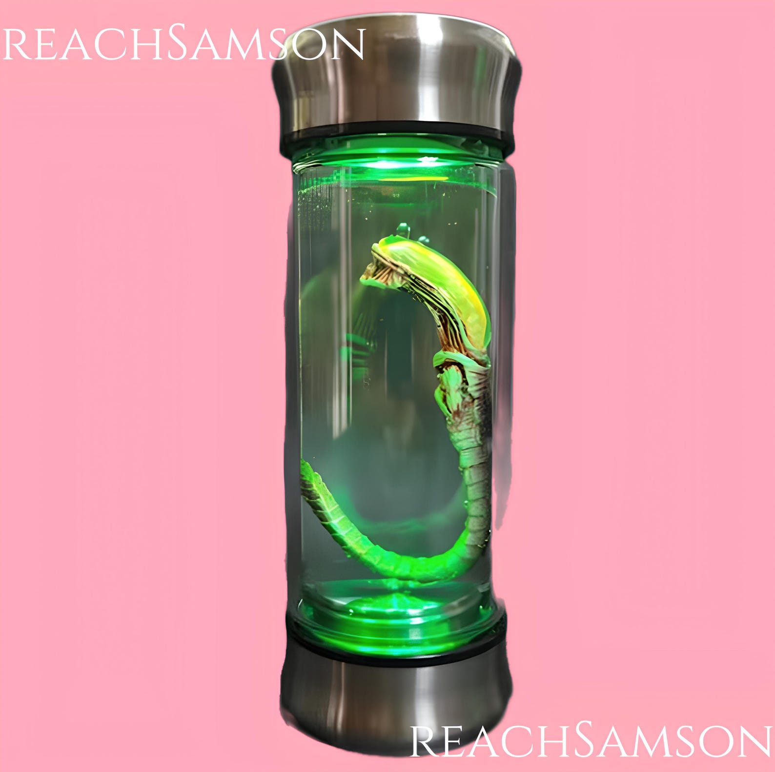 Alien Glow Jar, Xenomorph and Specimen Facehugger, Embryo Glass Jar ...