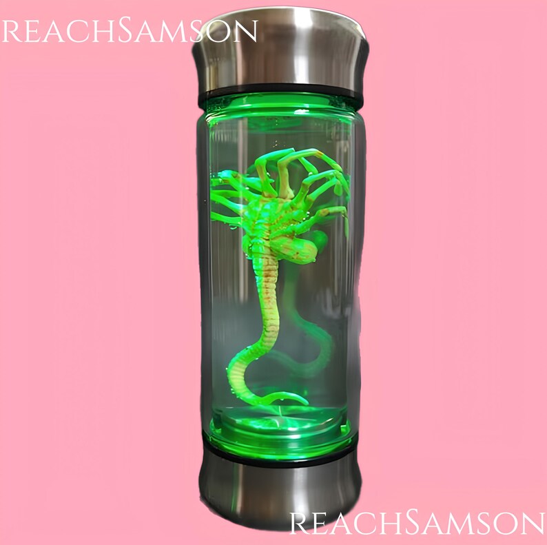 Alien Glow Jar, Xenomorph and Specimen Facehugger, Embryo Glass Jar ...