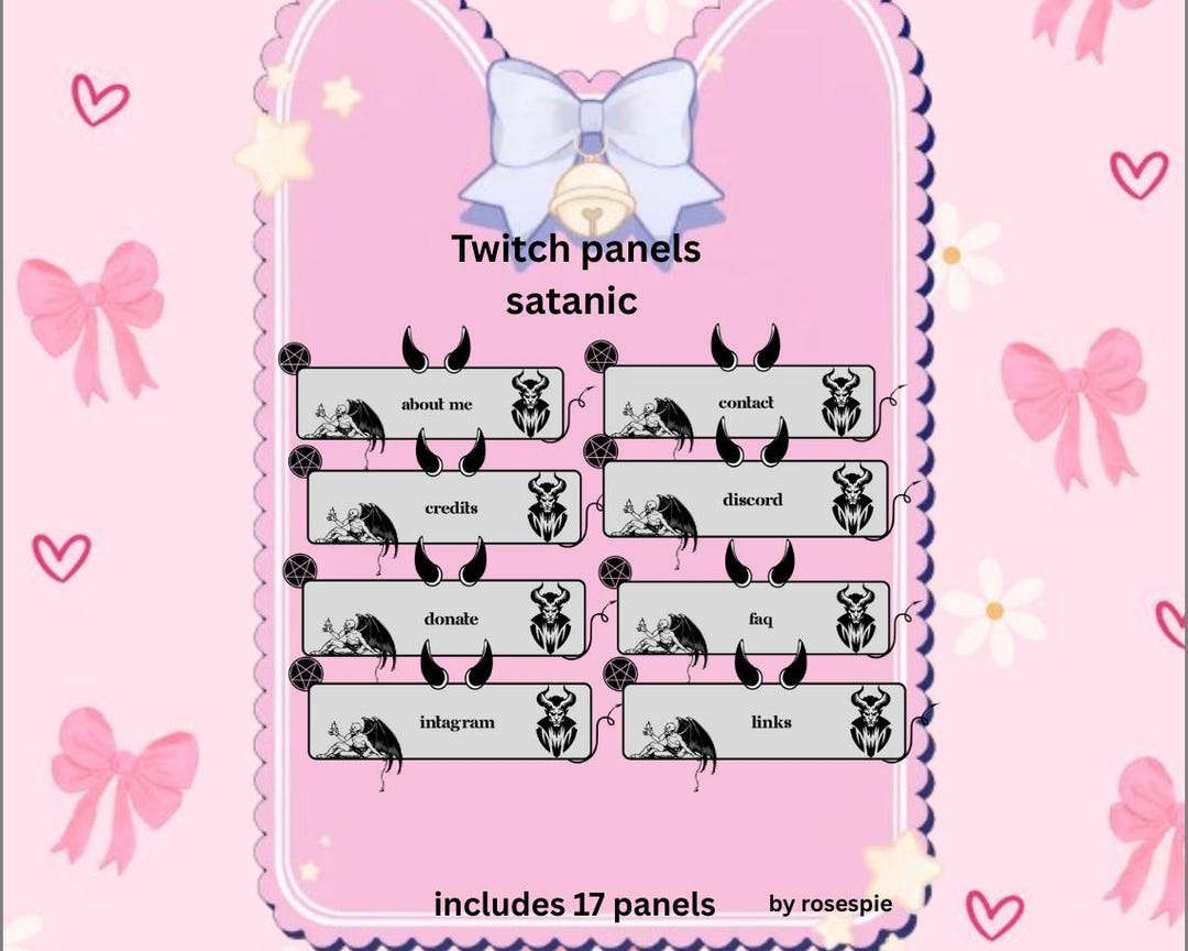 Satanic Panels for Twitch | Discord | Youtube | Satanic Panel Bundle ...