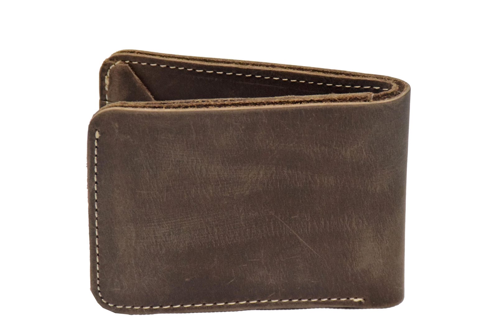 Handmade Leather Wallet for Men Bifold, Top Grain Pull up Leather ...