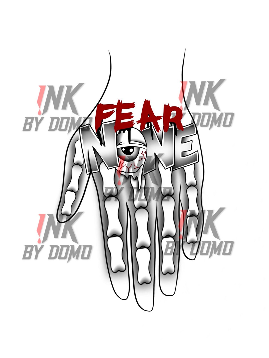 Fear None Hand Design - Etsy