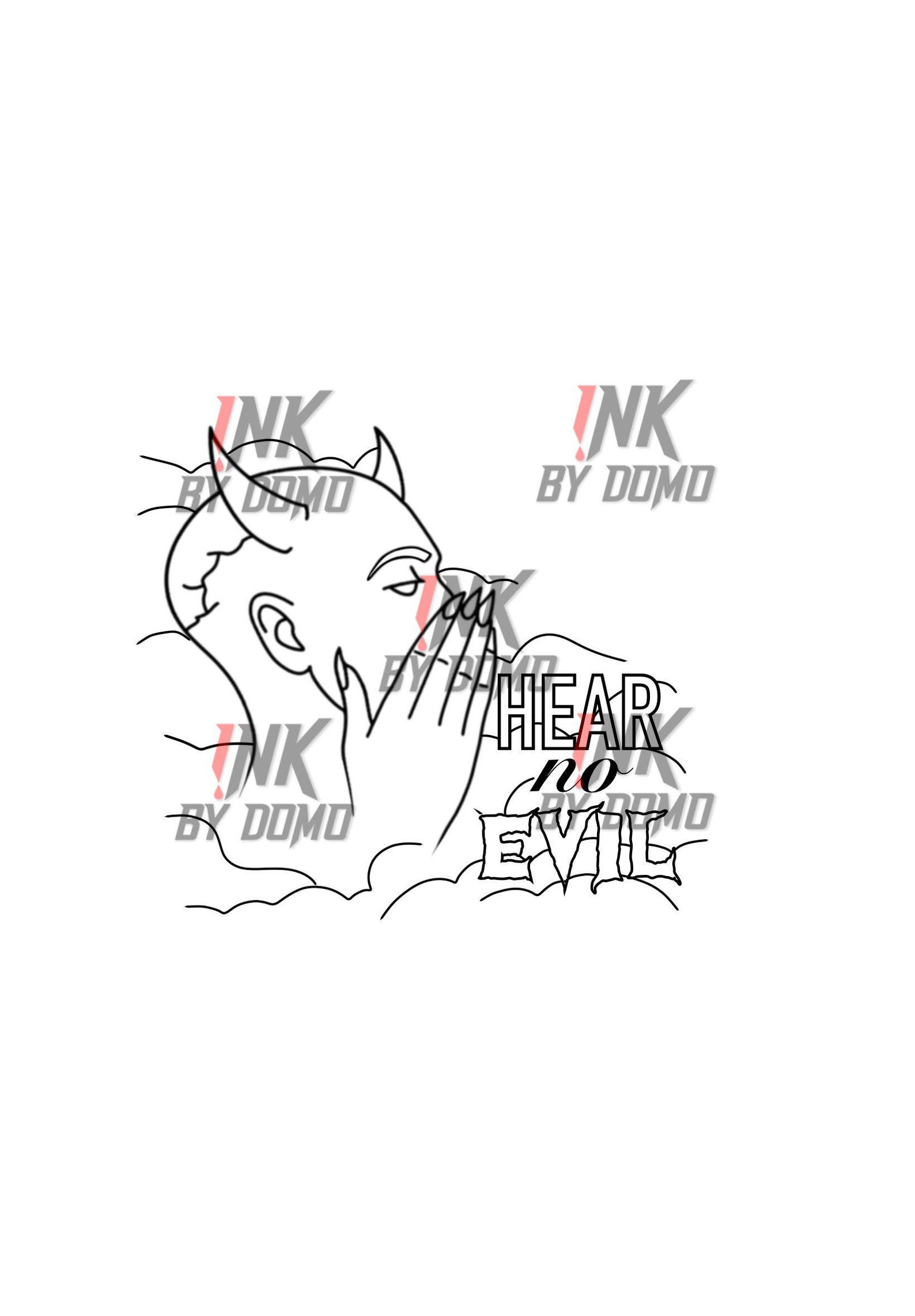 Hear No Evil Design - Etsy