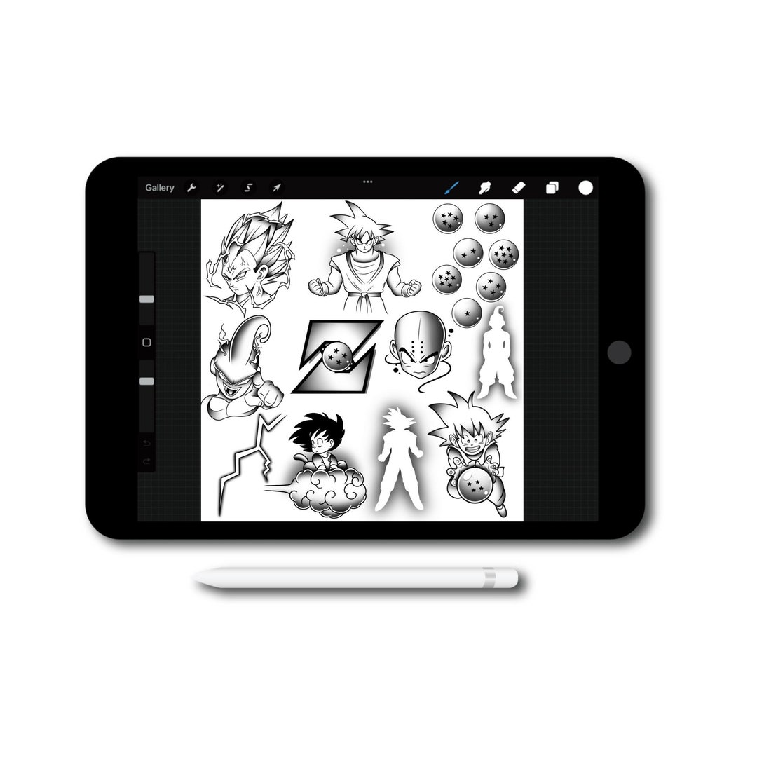 Dragon Ball Z Procreate Brush Set: Digital Art Tools - Etsy