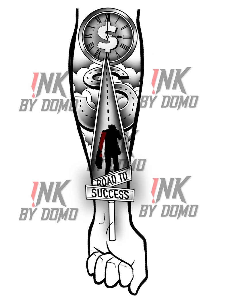 Road to Success Tattoo Design - Etsy