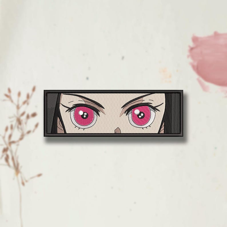 Anime Eyes Manga Nezuko Embroidery Design Digital Machine File Instant ...