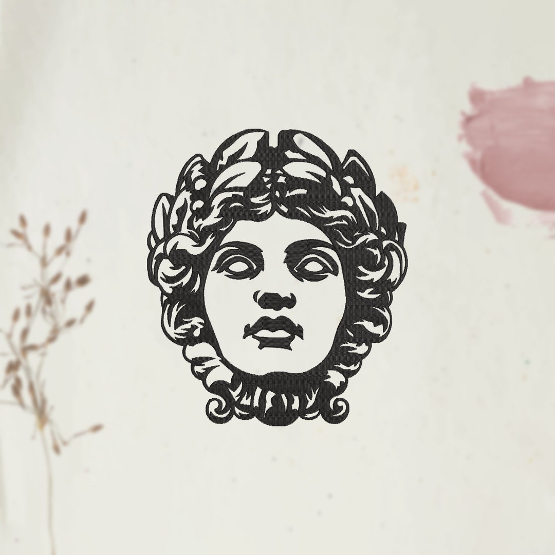 Ancient Greek Woman Head Digital Embroidery Design Instant Download ...