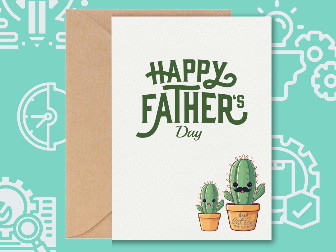 Printable Fathers Day Card Minimalist,happy Father's Day Card,digital ...