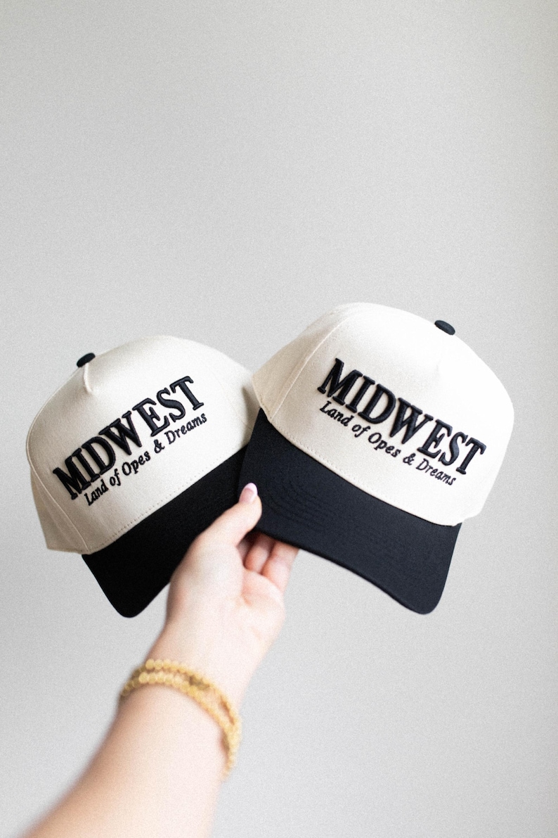 MIDWEST Land of Opes & Dreams Trucker Hat | Unisex | Black + off White ...