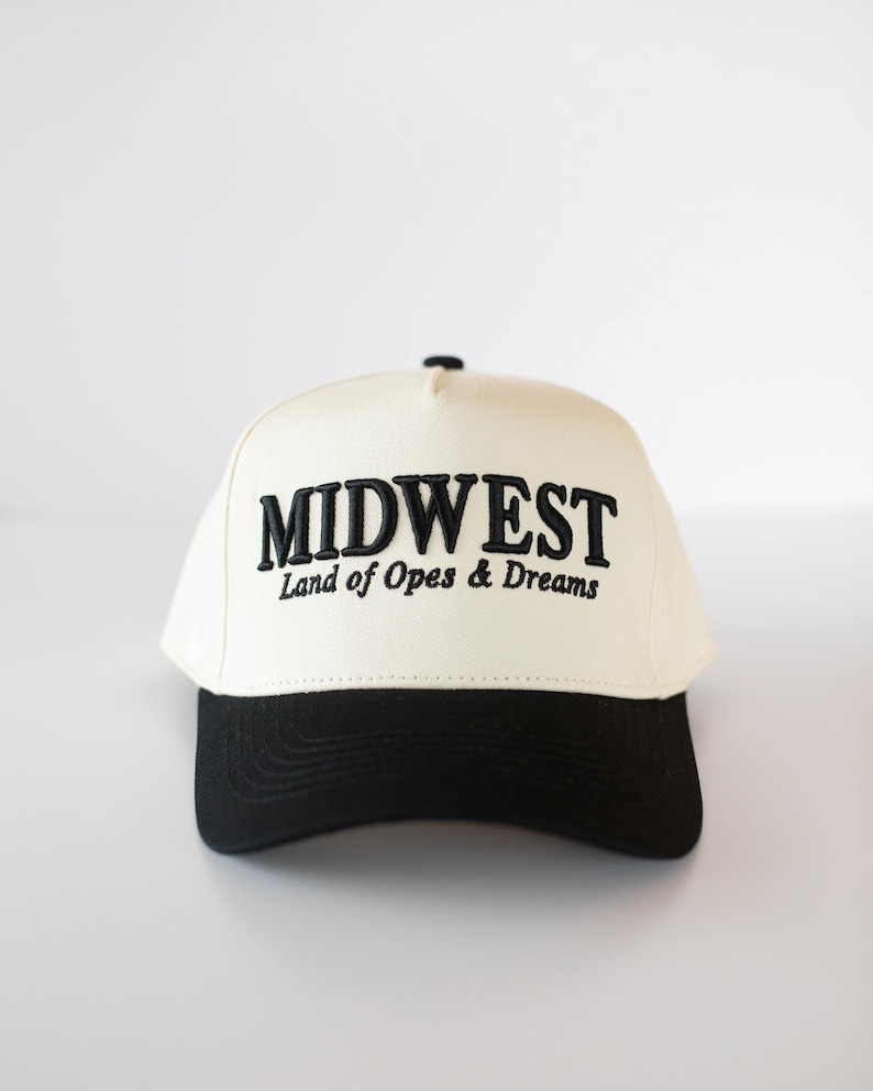 MIDWEST Land of Opes & Dreams Trucker Hat | Unisex | Black + off White ...