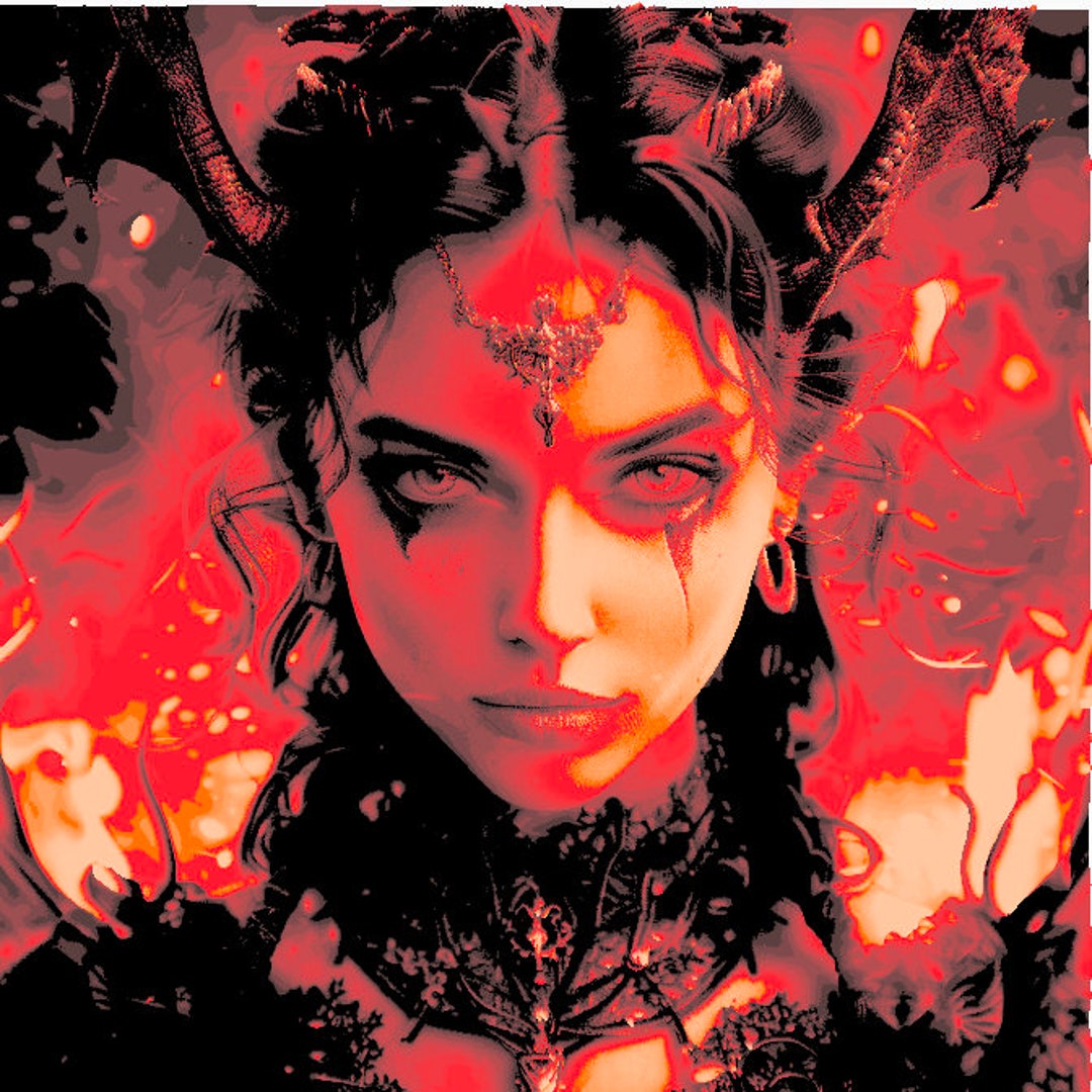 Female Demon Unique Art 3D Printed Image - Etsy
