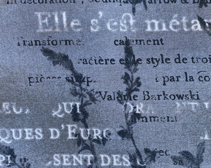Handworks Fabric Dear Grace Floral Text Japanese Cotton Fabric DG10206S ...