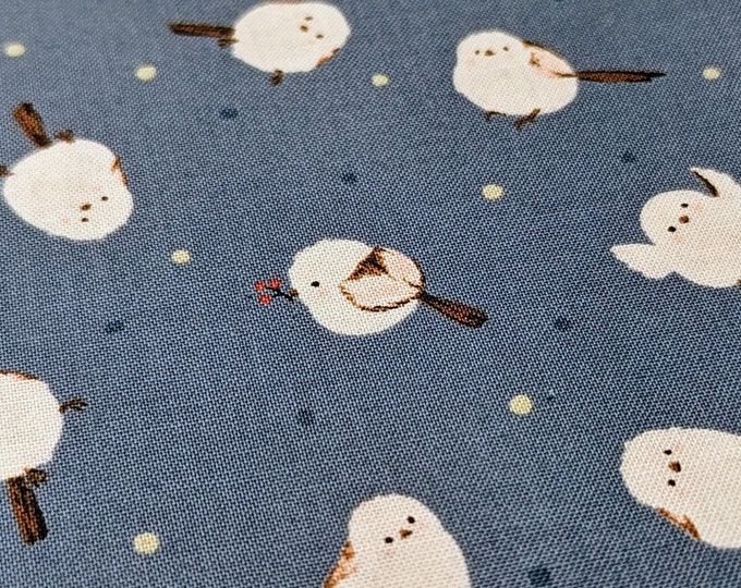 Chickadee Chirp Cosmo Japanese Cotton Fabric AP31803-2 E Navy Blue - Etsy