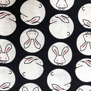 Hokkoh Rabbit Moon Oskikkä Japanese Cotton Dobby Fabric 1023-1100-2E ...