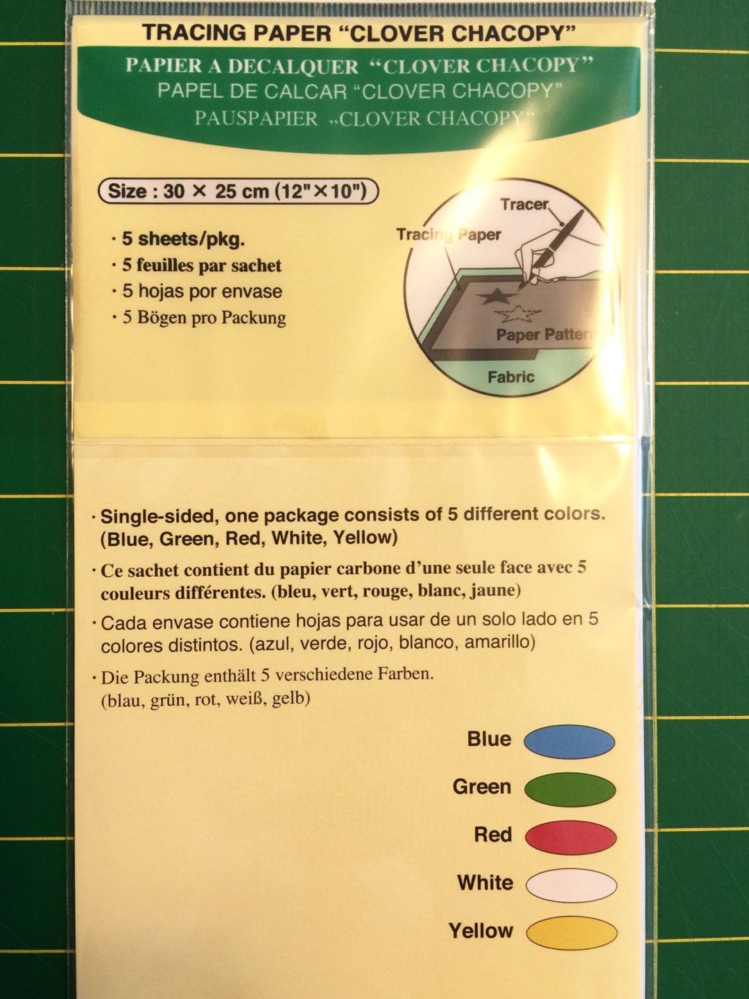 Clover Chacopy Carbon Paper Design Transfer Paper for Sashiko and ...