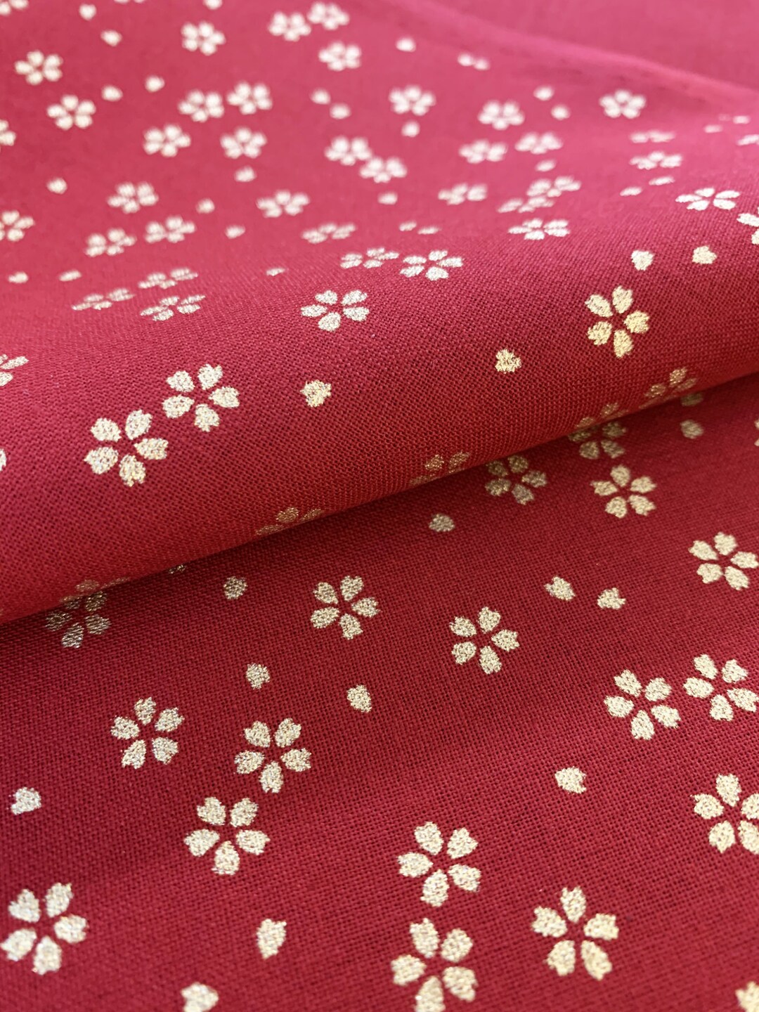 Golden Sakura Cherry Blossoms Sevenberry Japanese Cotton Fabric 88337-1 ...