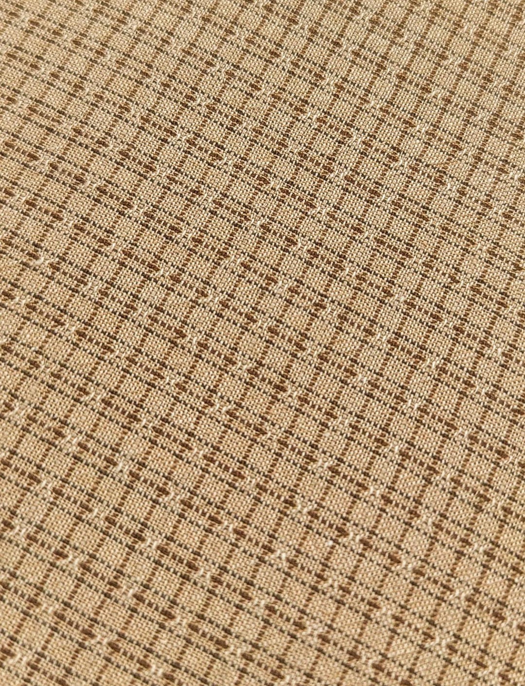 Japanese Yarn Dyed Grid Cotton Fabric 4547-339 Khaki & Brown - Etsy