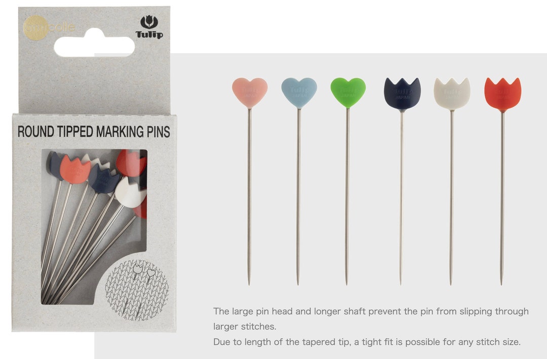 Tulip Round Tipped Marking Pins Amicolle Knitting Accessories - Etsy