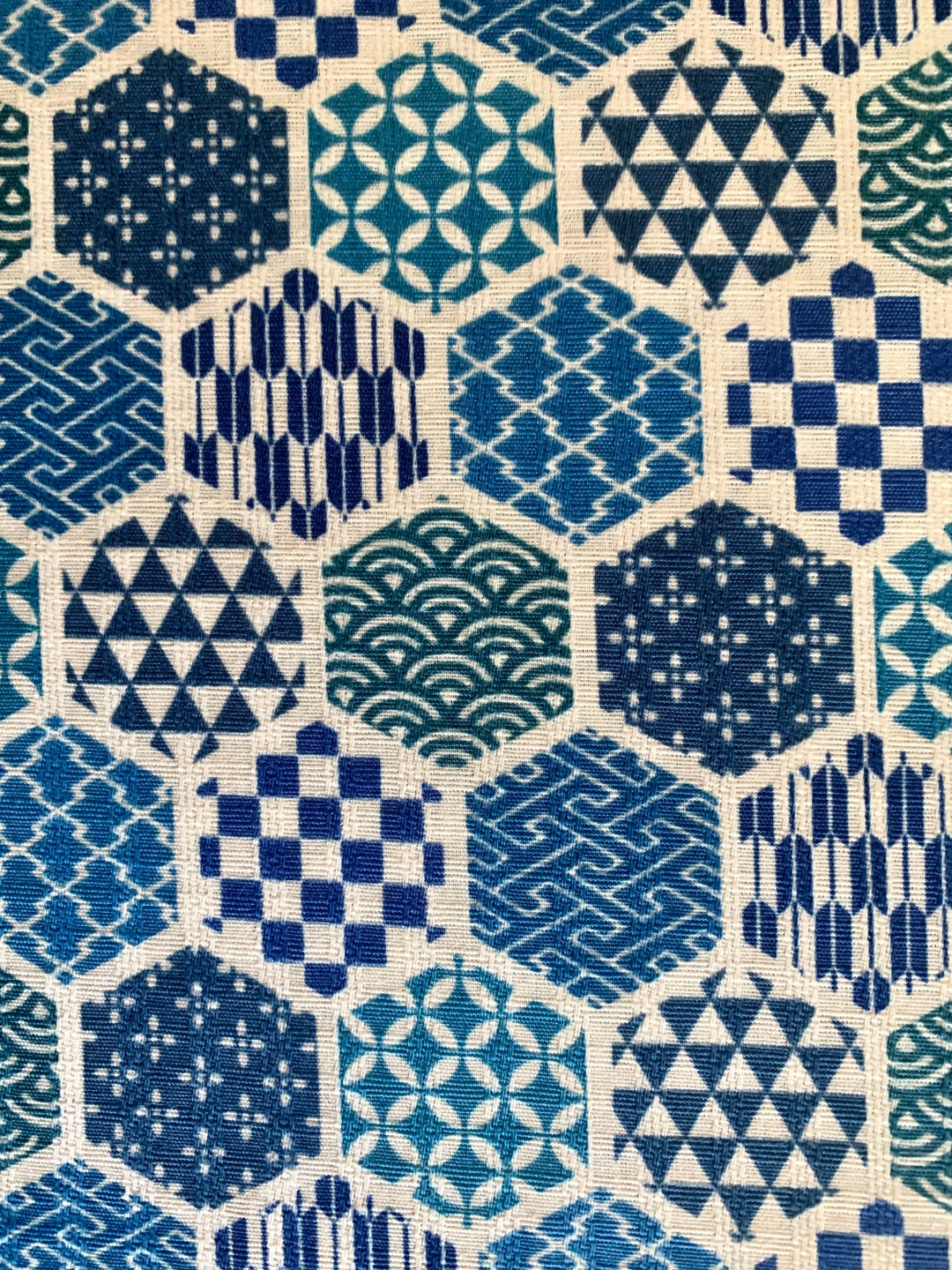 Kyoto Story Hexagons Japanese Cotton Fabric KS7714-F Blue - Etsy