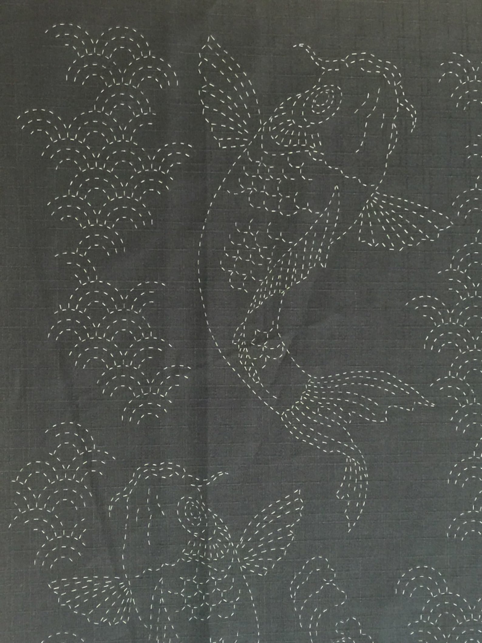 SALE: Wagara Sashiko Panel With Leaping Carp, Tabane Noshi, Rabbits ...