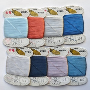 Color #125 Antique Silver Kinkame Silk Hand Sewing Thread 80 Meter ...