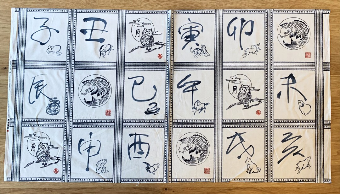 Zodiac Panel QH Textiles Japanese Wagara Quilt Cotton Fabric - Etsy