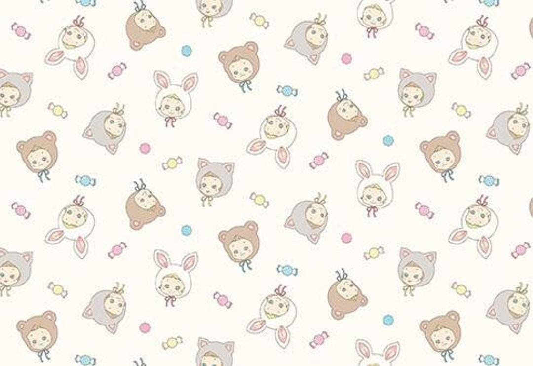PRE-CUT Quiltgate Puni Puni Candy Cotton Fabric Fat Quarter PN1200-13 ...