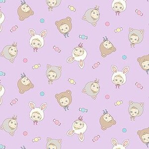 PRE-CUT Quiltgate Puni Puni Candy Cotton Fabric Fat Quarter PN1200-13 ...
