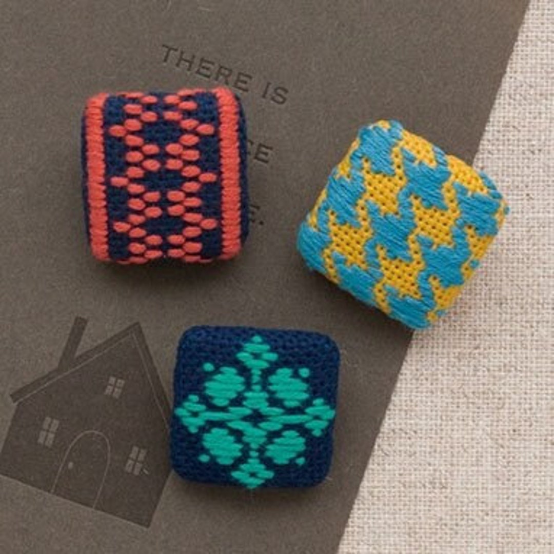 Olympus Japanese Kogin Kit: Square Kurumi Buttons #70 - Etsy