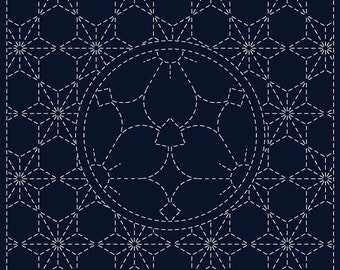 QH Textiles Cumulus Cloud Sashiko Fukin Japanese Cotton Sashiko Sampler ...