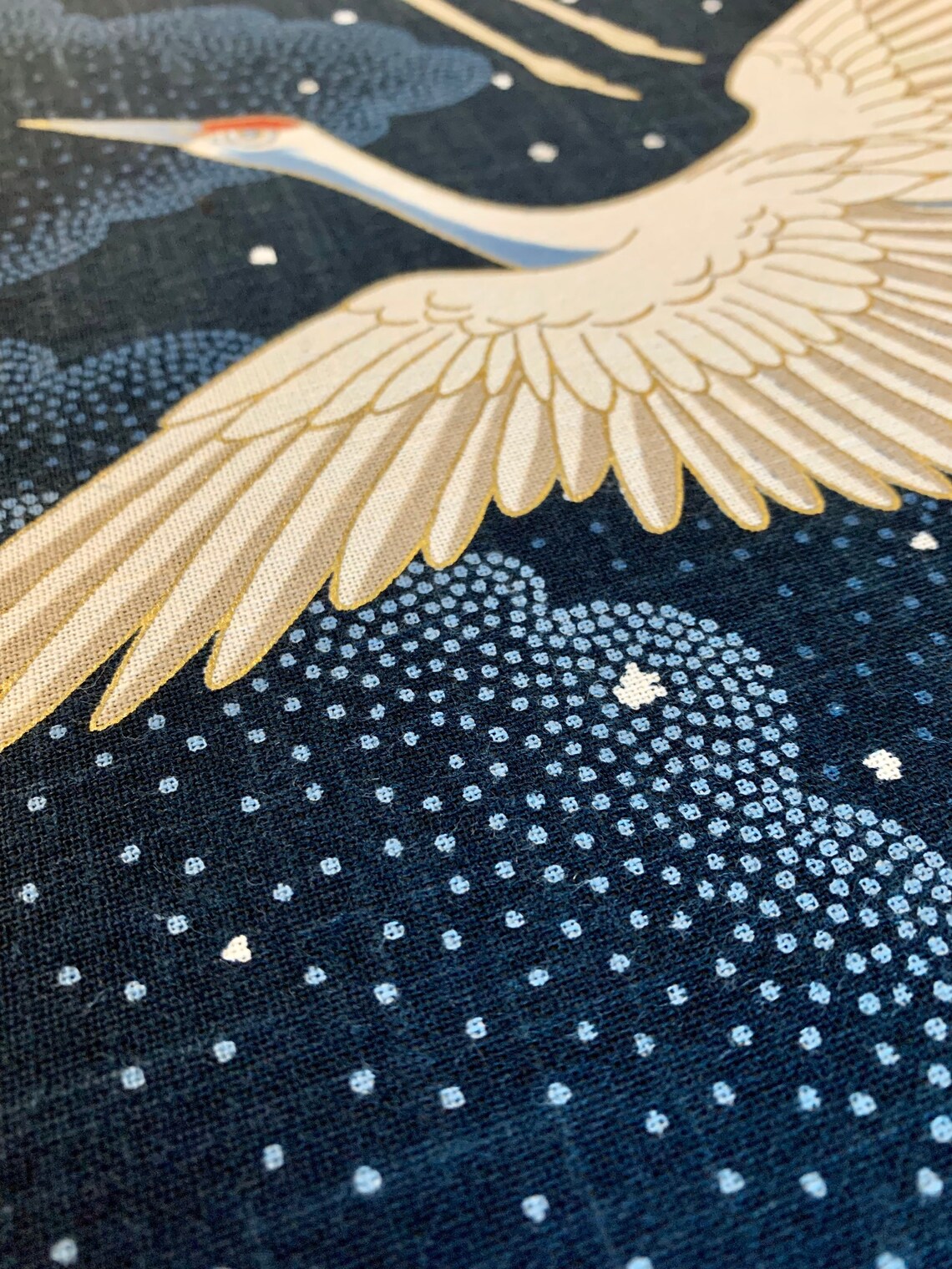 Japanese Noren Panel Cranes KP7290-66 Blue - Etsy