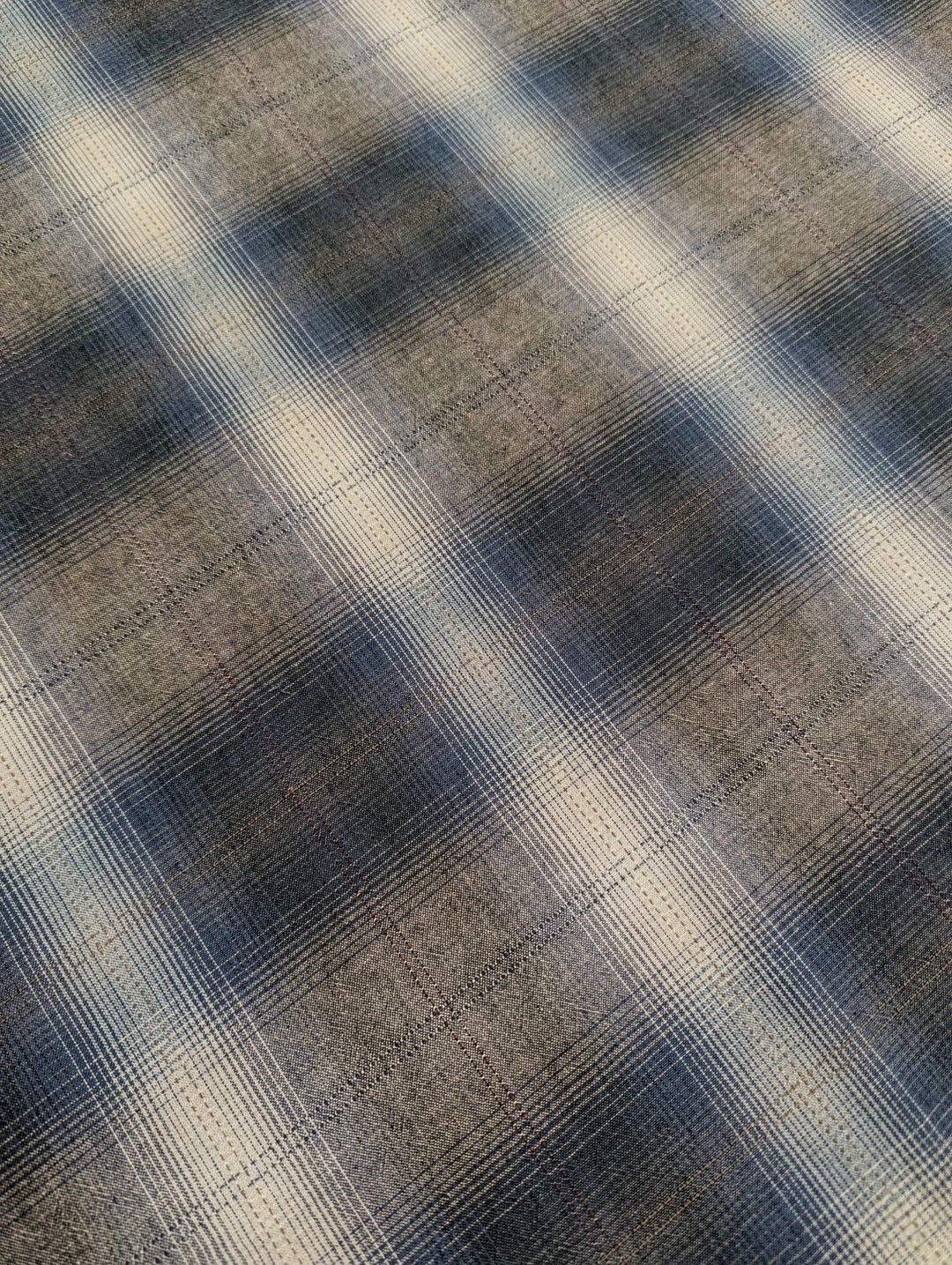 Japanese Yarn Dyed Big Plaid Cotton Fabric 4547-348 Dark Blue - Etsy