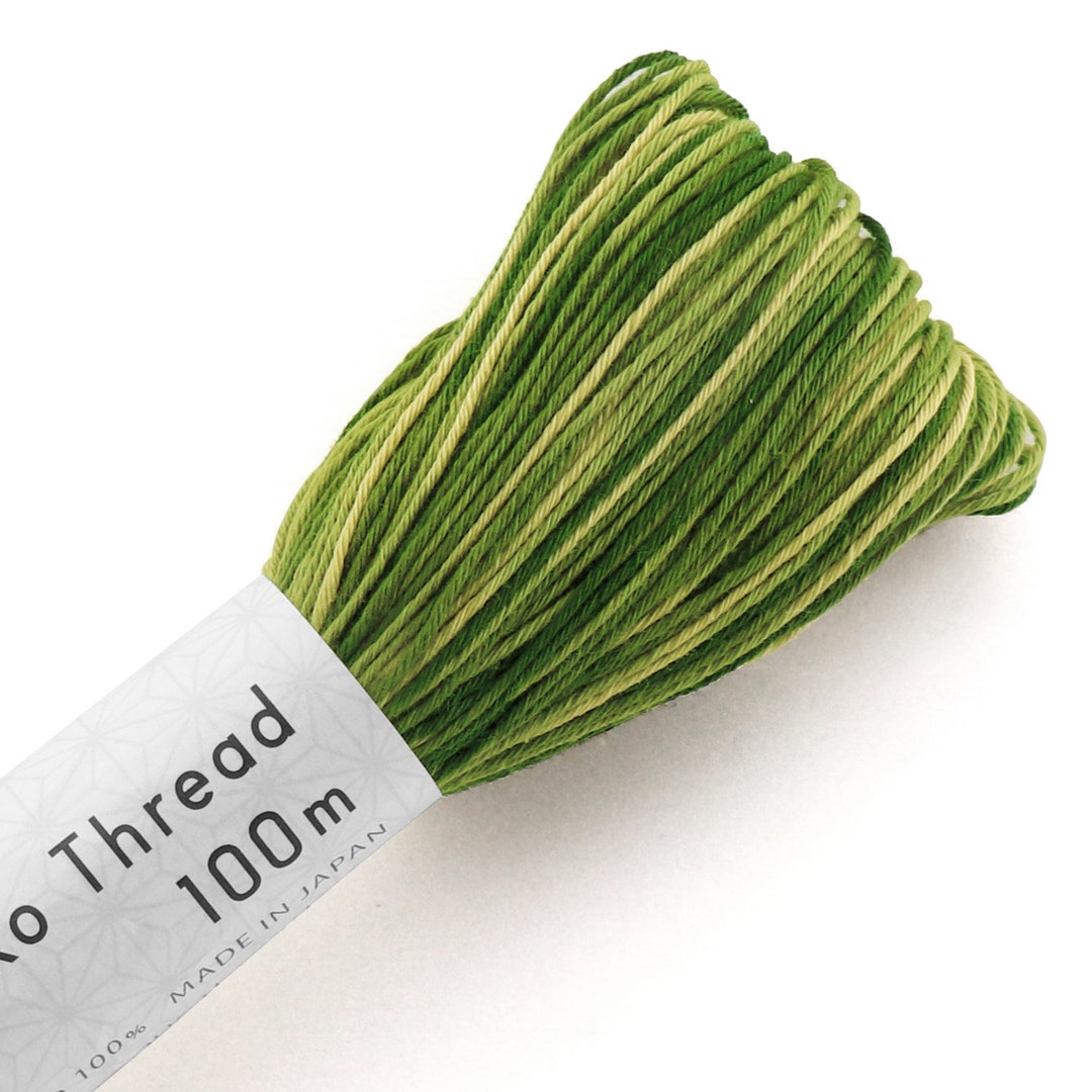 Olympus Color #155 Japanese Sashiko Thread Variegated GARDEN GREENS 100 ...